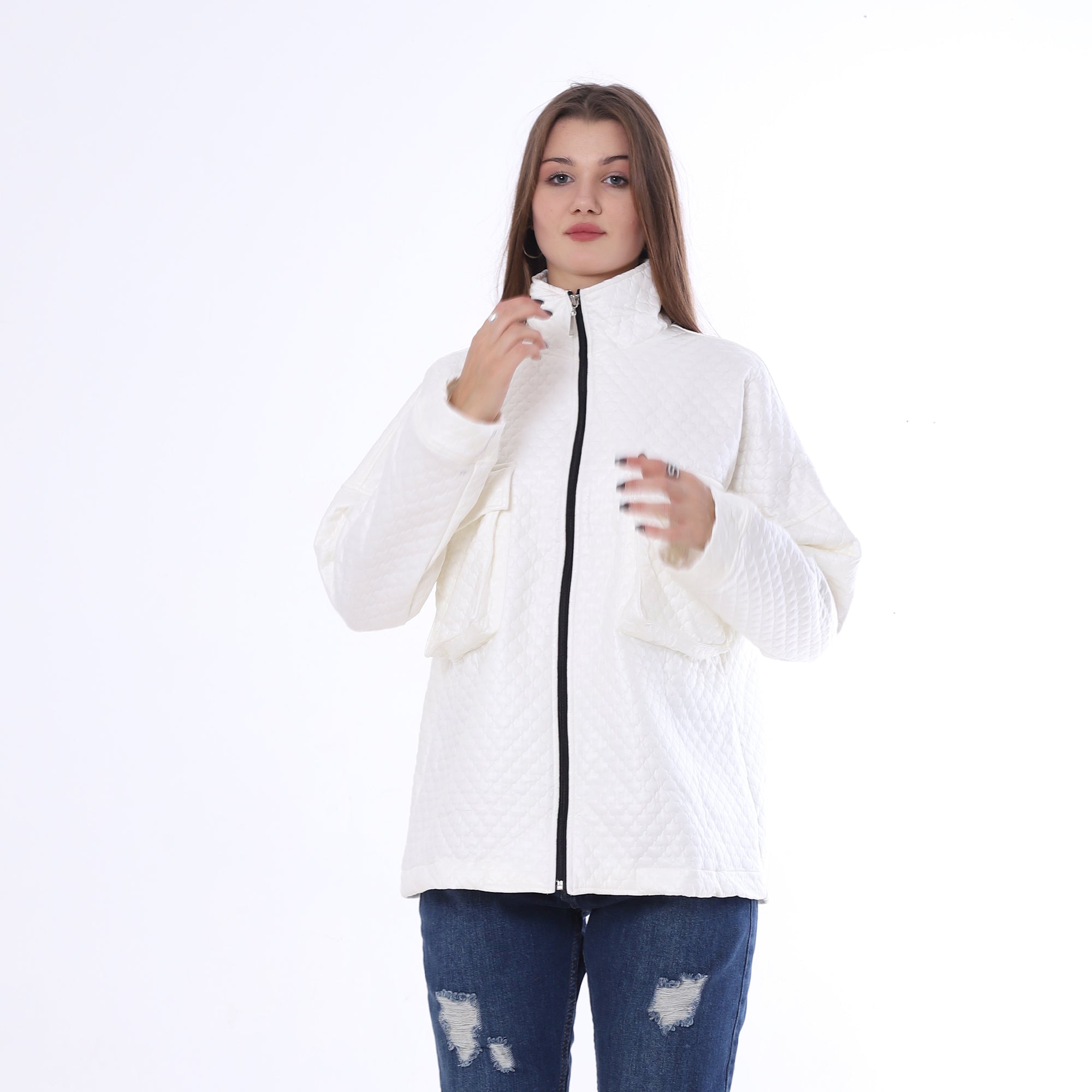 Off-White Capitone Leather Jacket with Flap Pockets – RVVER