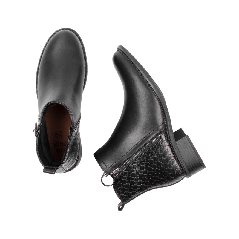 Two Sides Zipper Leather Half Boot – RVVER