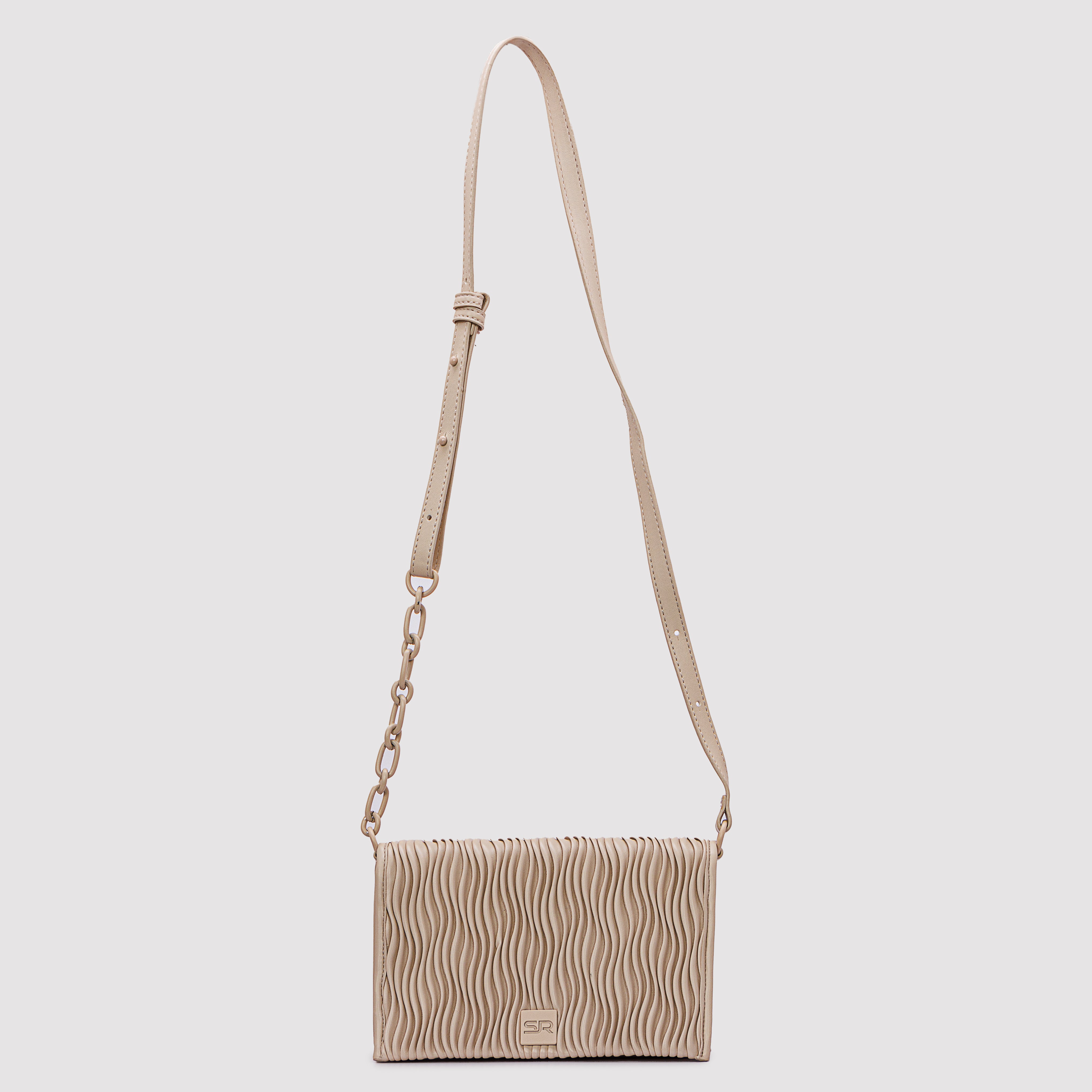 Waved Leather Crossbody Bag – RVVER
